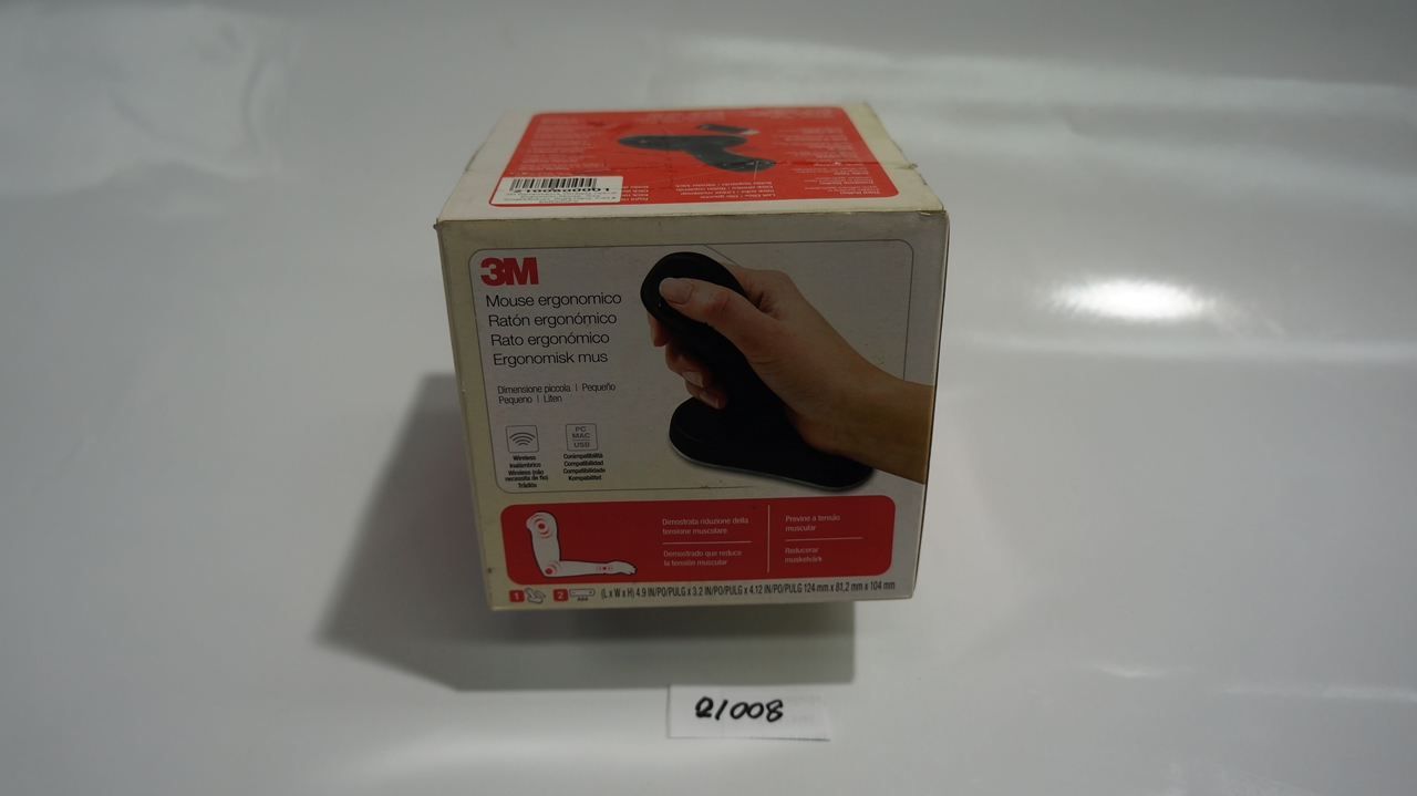 3M Renaissance Wireless Optical Ergonomic Mouse, Size Small/Medium ...
