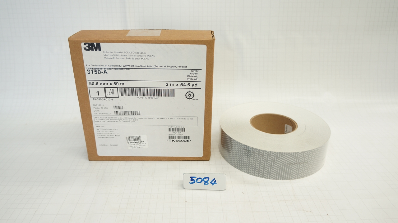 เทปสะท้อนแสง SOLAS 3M # 3150A, 50.8มม. x 50 เมตร ( 2 x 54.6Yard ...