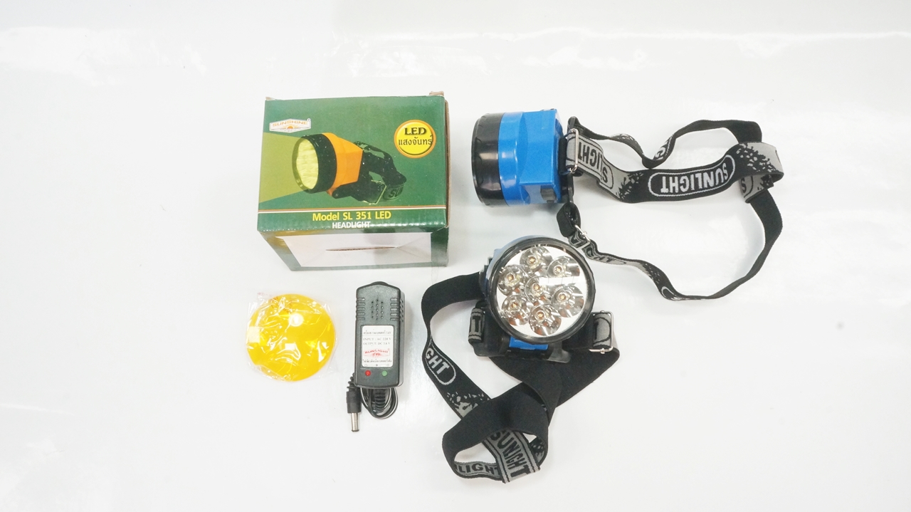 ไฟฉาย เซฟตี้ แบบคาดหัว ยี่ห้อ Sunlight แบบชาร์ทได้ รุ่น SL 351 LED 7ดวง ...